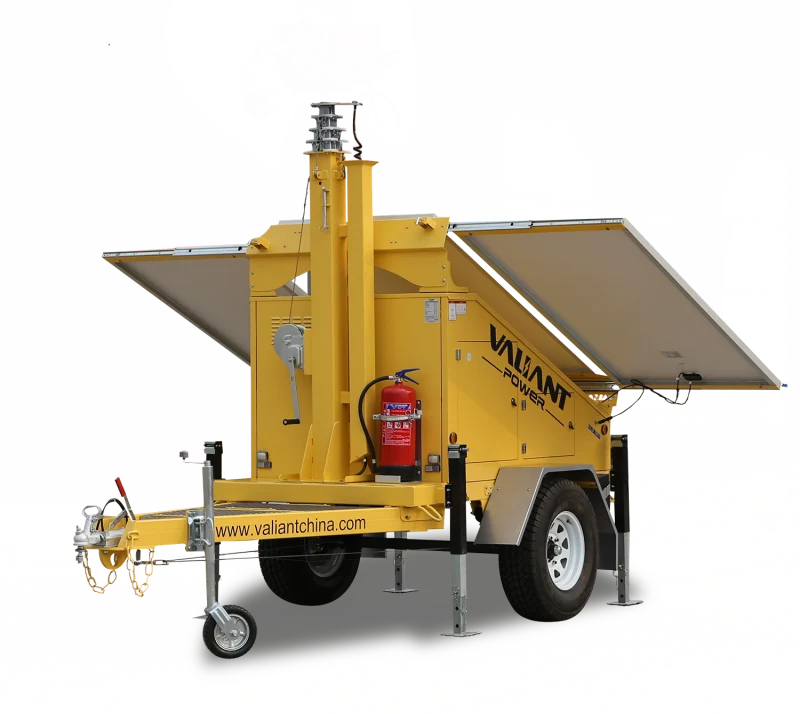 Mobile Telecommunication Tower Trailer System With Telescoping Mast ...