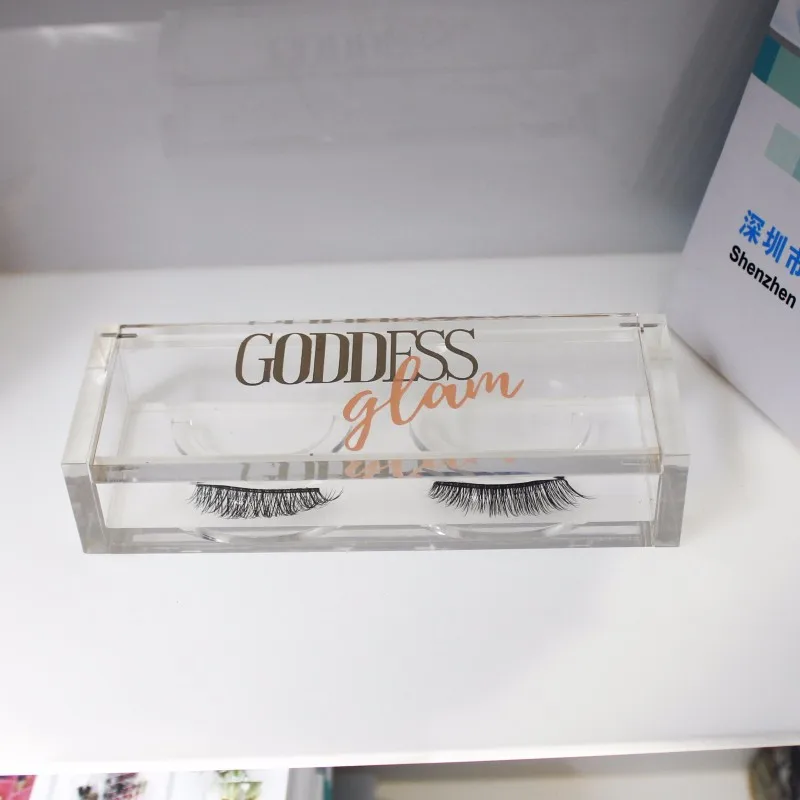 Acrylic Clear Eyelash Organizer Case Storage Lash Case Strip Eyelash ...