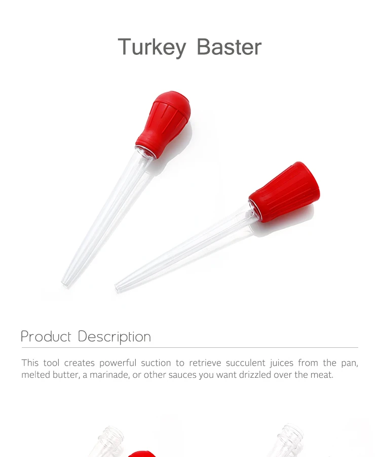 Wholesale Turkey Meat Baster Silicone Meat And Poultry Baster With ...