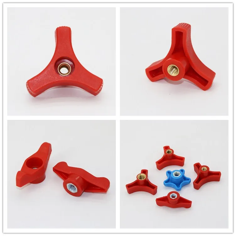 Red Female Threaded Triangle Plastic Handle Knob For Access Panel - Buy ...