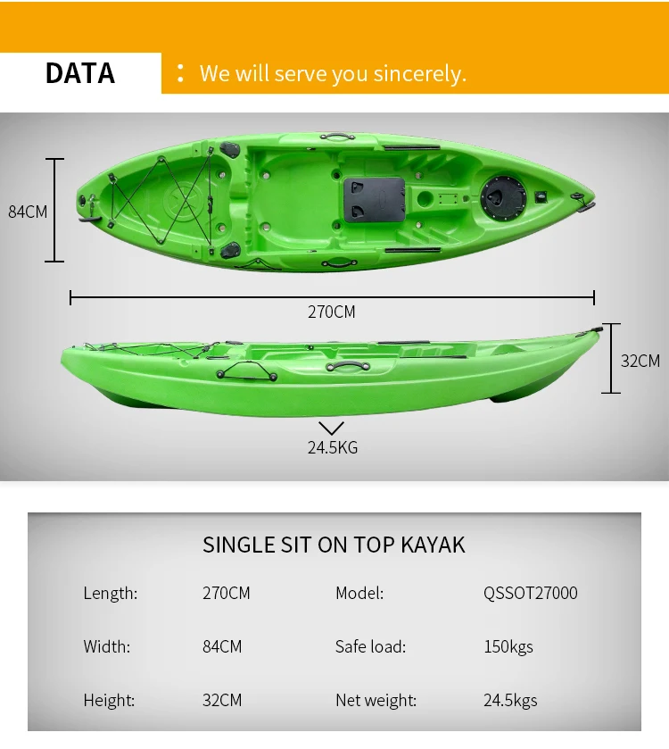 1 Person Fishing Kayak Sit On Top Single Kayak - Buy 1 Person Fishing ...
