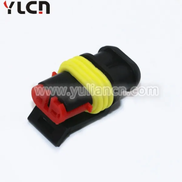 282080-1 Super Sealed 2p Waterproof Amp Socket Automotive Connector ...
