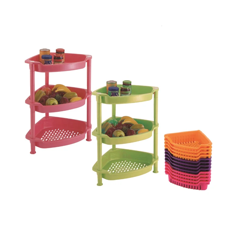 New Stock 3 Layers Plastic Storage Shelf Kitchen Spice Storage Holder ...