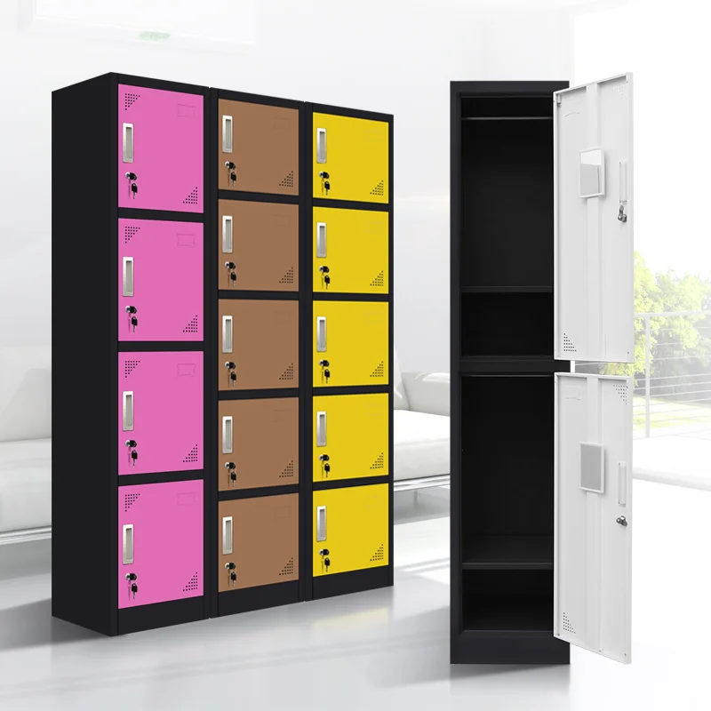 Hot Sale 4 Door Compartment Steel Locker 4 Tier Hanging Clothes Staff ...