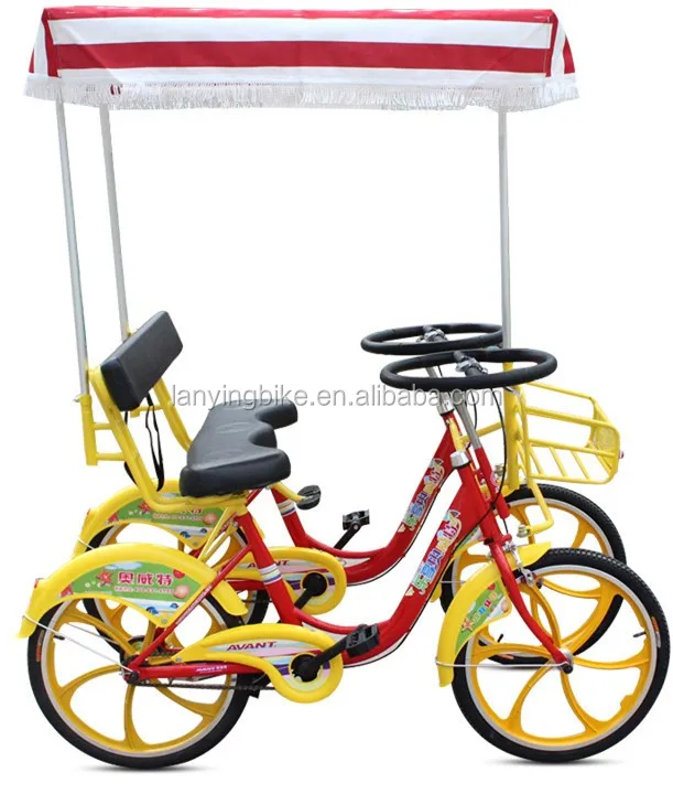 New Style 4 Seater Quadricycle Surrey Bike Tandem Bicycle