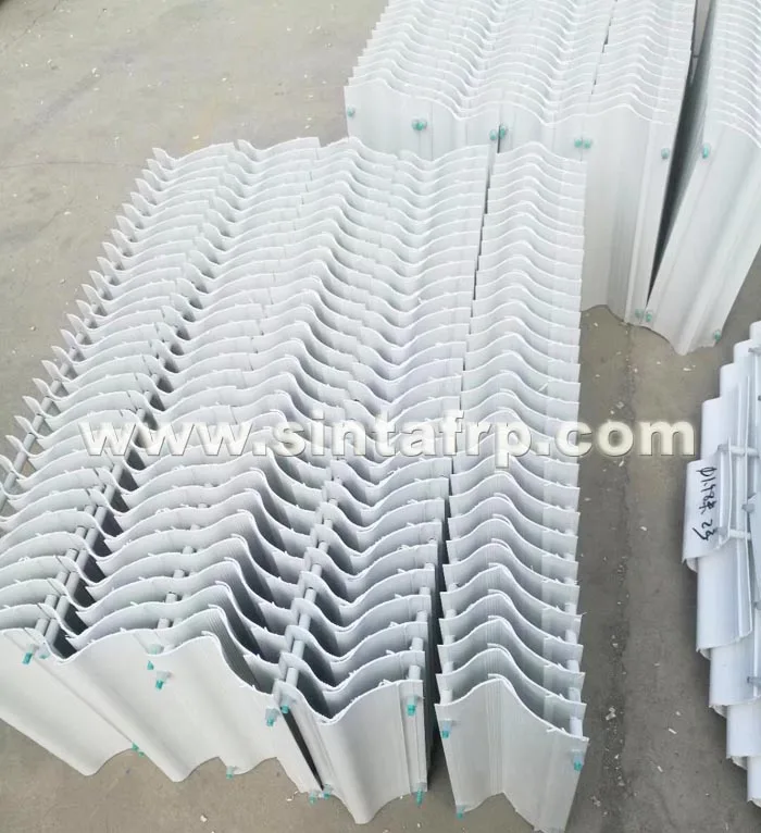 170mm Cooling Tower PP PVC Vane Demister Pad Mist Eliminator