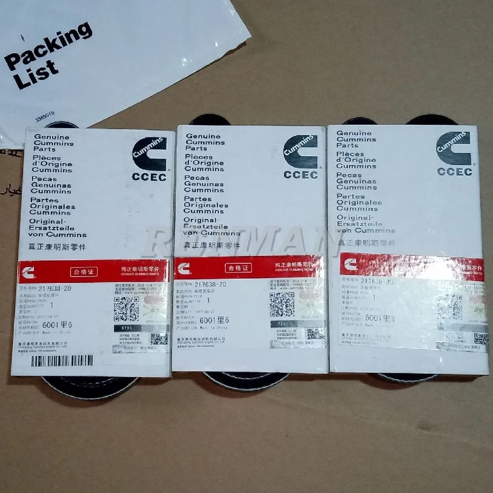 Cummins Engine Nta855 Water Pump Drive V Ribbed Belt 217638 5413187 ...