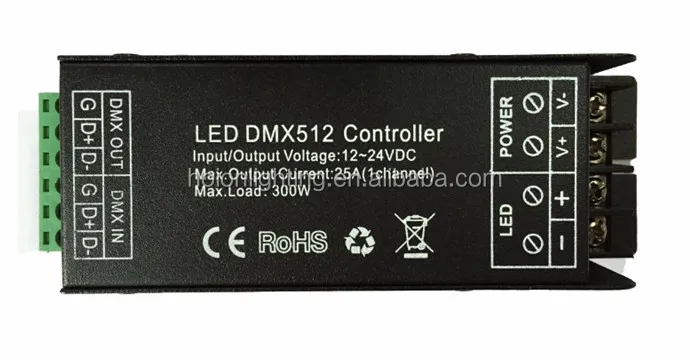 Hot Dc12v~24v 25*1ch Led Dmx512 Decoder Dip Switch Led Dmx Decoder Dmx ...