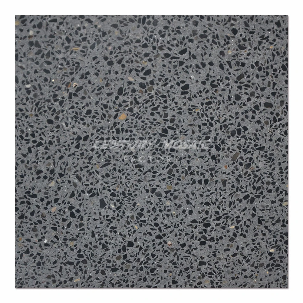 12x12 Inch Black Terrazzo Flooring Tile for Wall & Floor