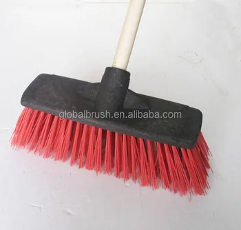 Hard Bristle Outdoor Road Push Broom With Wood Handle #0029 - Buy Road ...