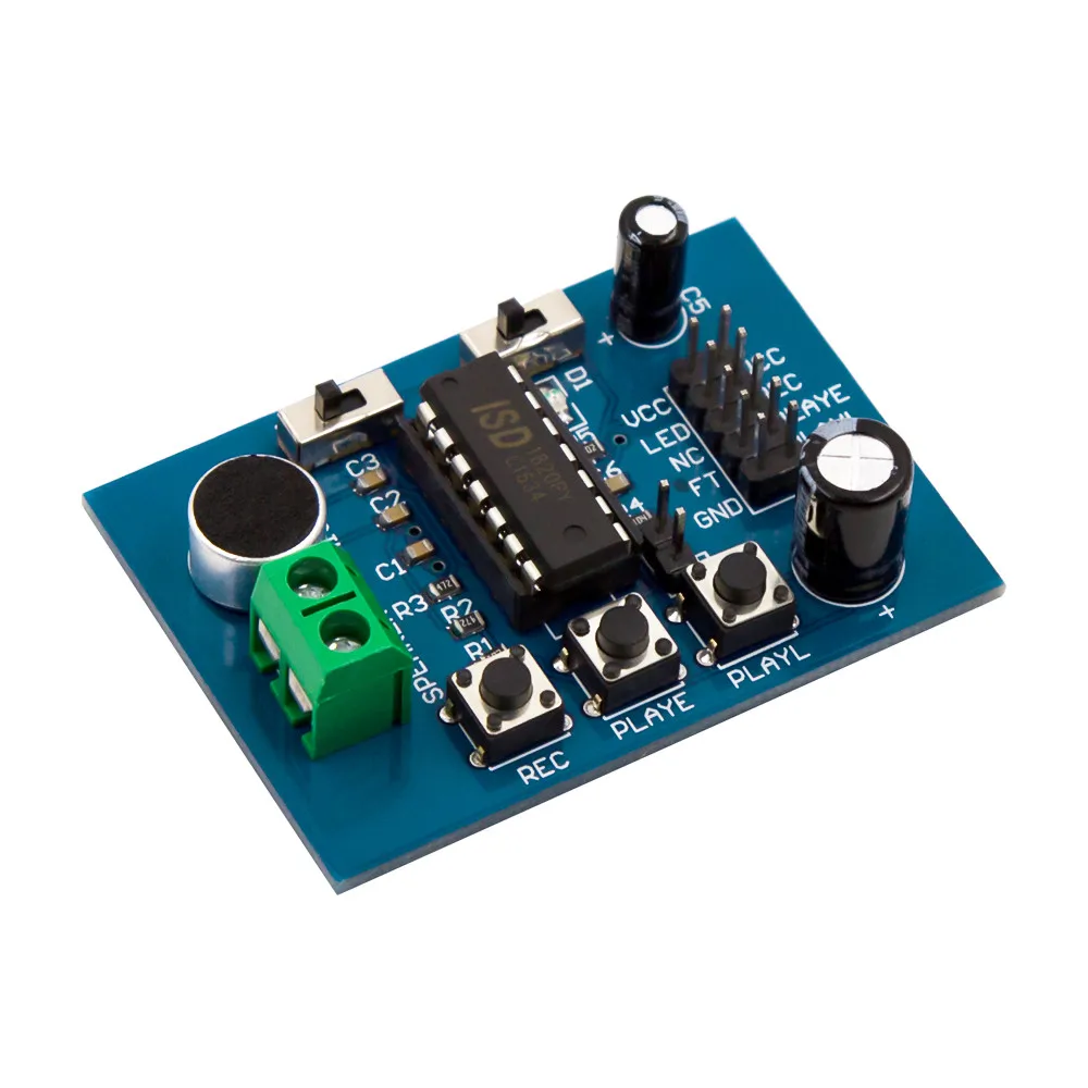 Isd1820 Voice Board Module Pcb Version On-board Microphone Sound ...