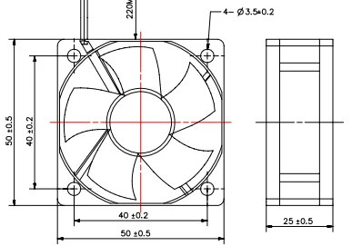 Cchvfan 50mm Axial Flow Fan 5025 Dc 12v 24v Dc Brushless Cooling Fan ...