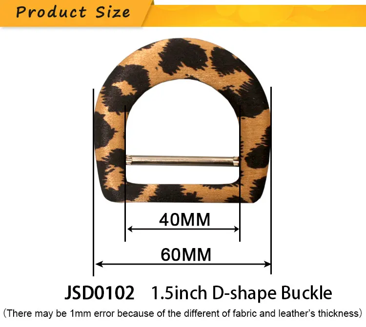 D Shape Fabric Self Covered Belt Buckle for Coat Belt