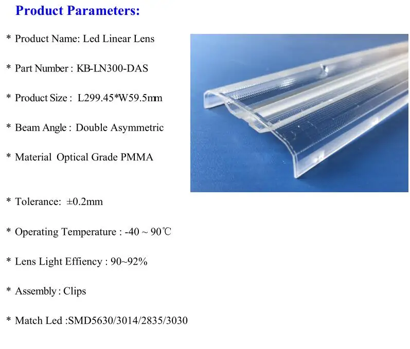 Linear Light Double Asymmetric Led Lens For Smd Led - Buy Asymmetric ...