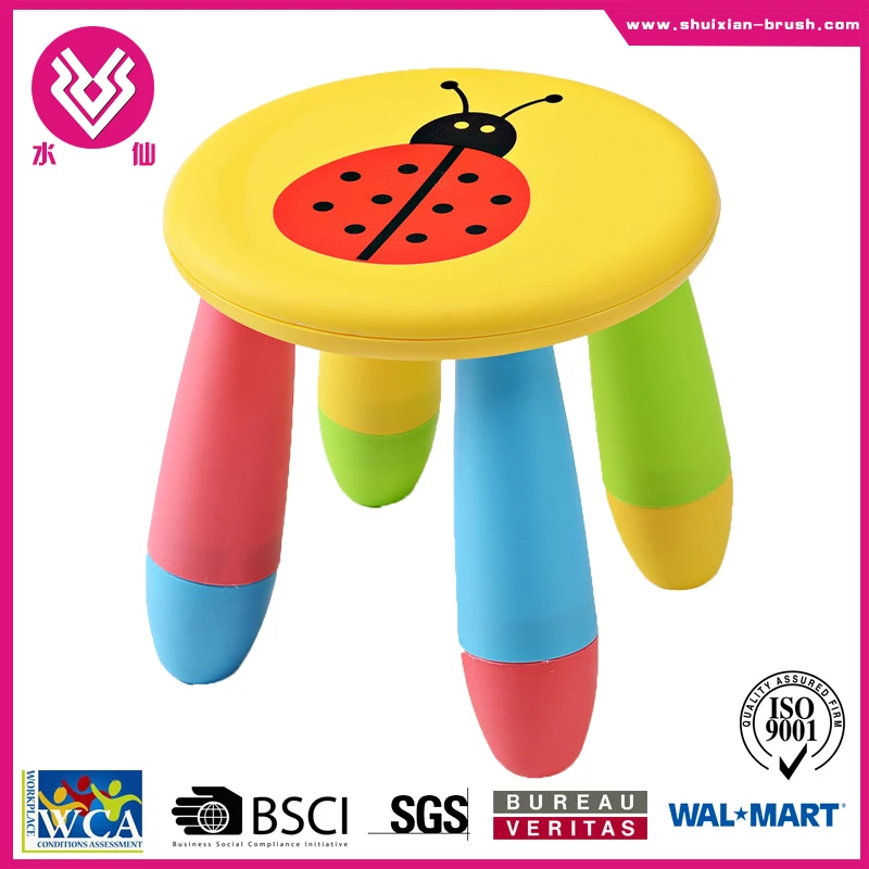 Cute Animal Round Kids Plastic Chair Customized Color Children Stool ...