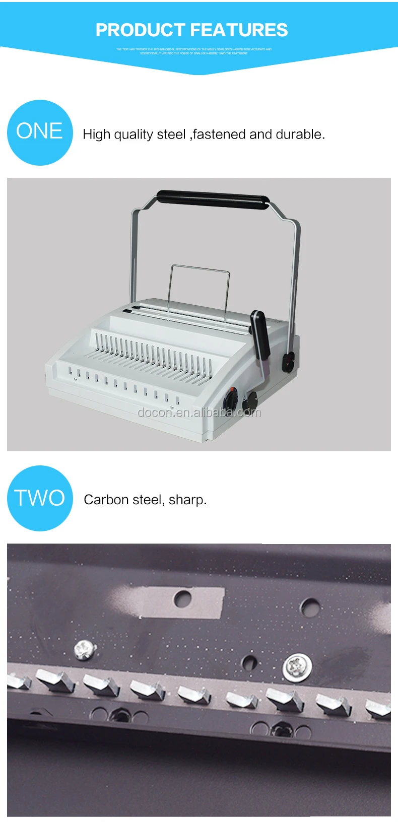 3:1 Wire Comb And Strip Binding Machine - Buy Plastic Comb Binding ...