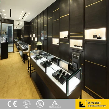 Custom Made Crystal Wooden Watch Showroom Display Showcase Cabinet ...