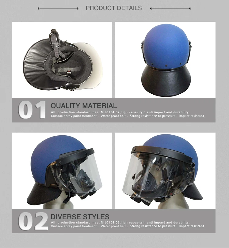 High Performance Professional Full Face Anti Riot Helmet With Gas Mask ...