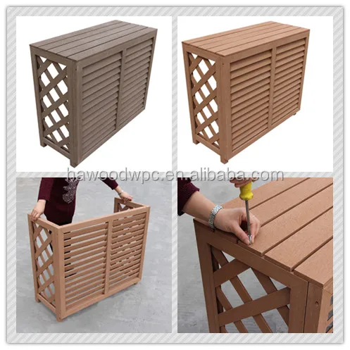 Decorative WPC Wood Air Conditioner Cover - Klimaanlage Abdecken