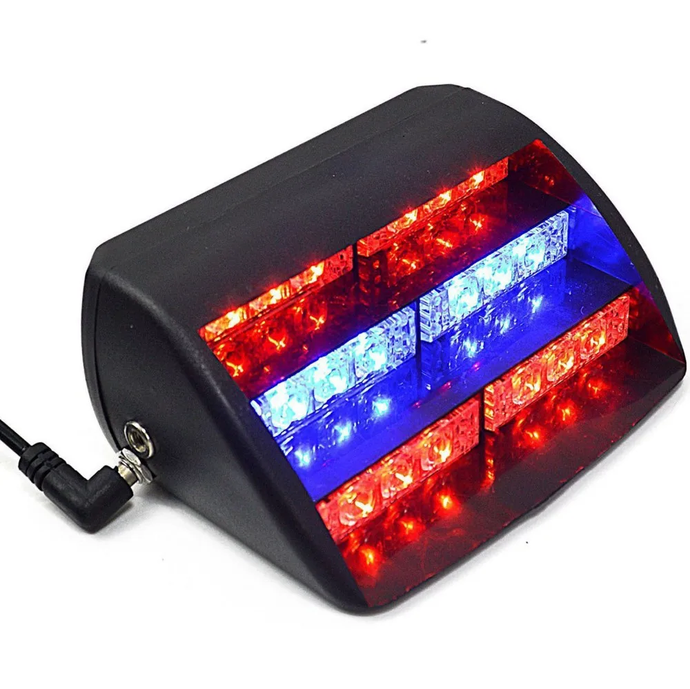 18 Led Car Police Front Strobe Warning Windshield Emergency Dash Lights ...