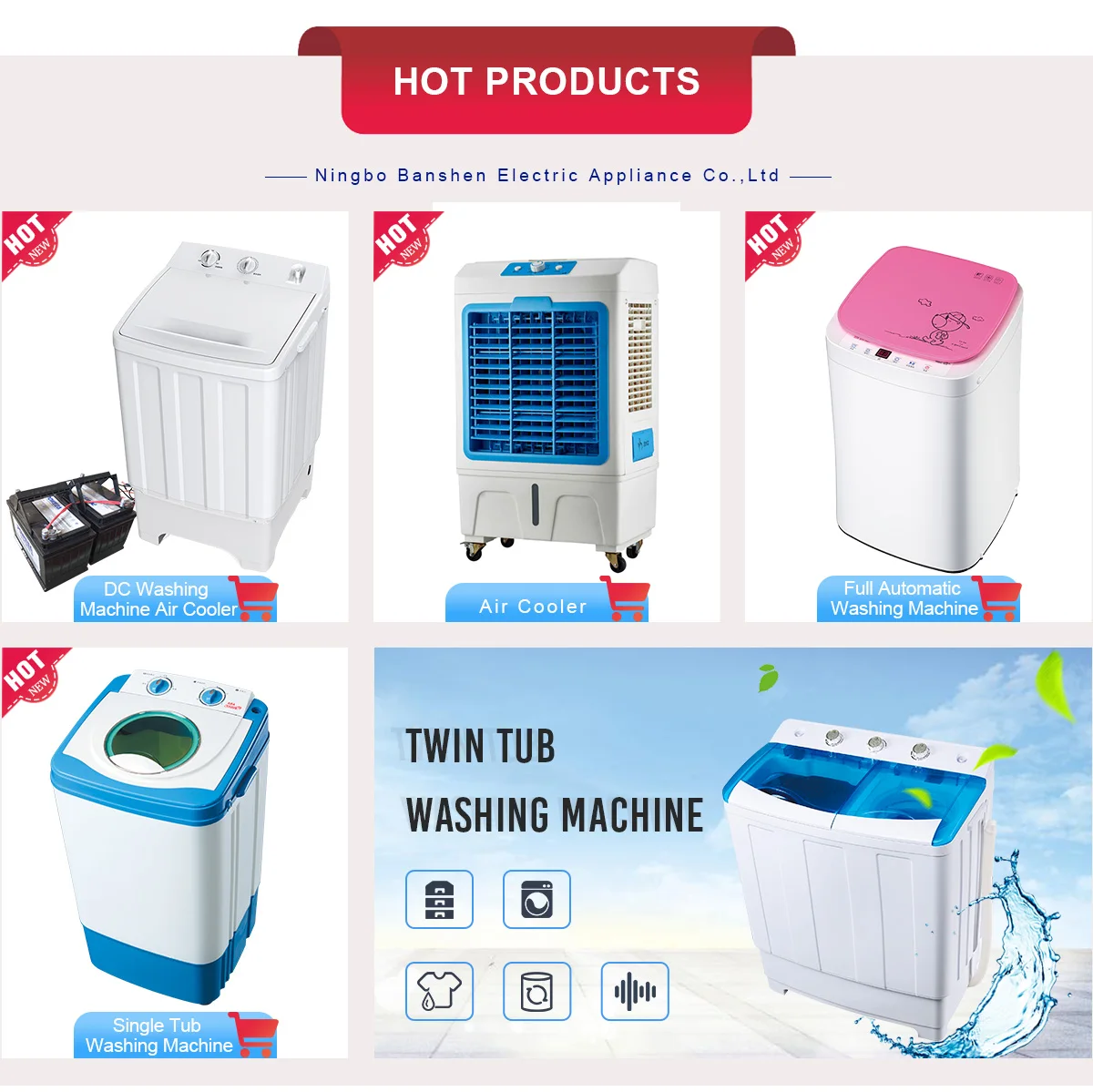 Ningbo Banshen Electric Appliance Co., Ltd. - washing machine, spin dryer