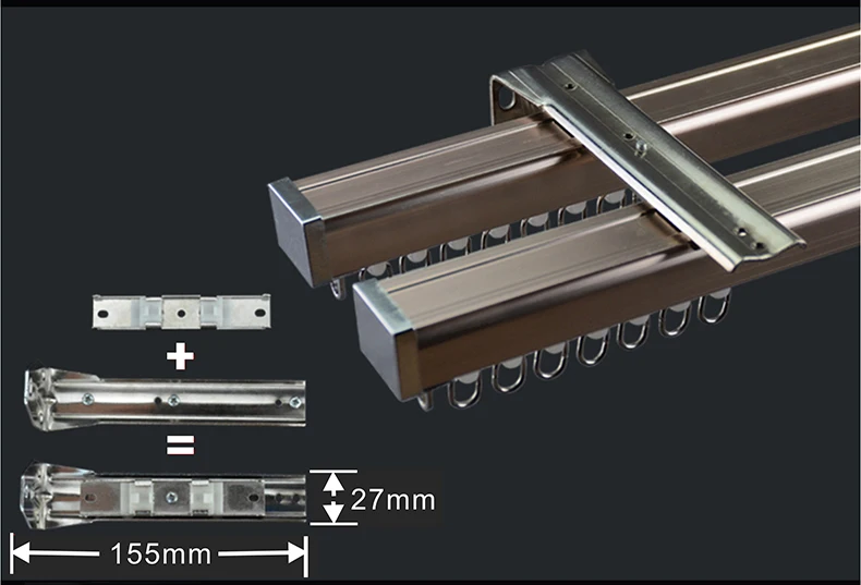 White Color Curtain Track Extension Brackets - Simple Retro Luxury
