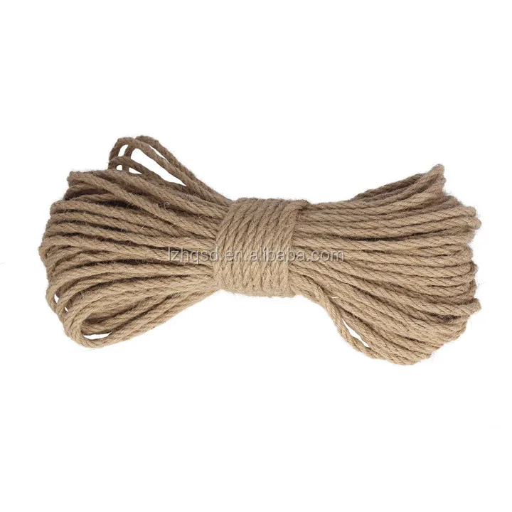 6mm 4 Strands Twisted Jute Rope Hanks For Packing 164 Feet - Buy Jute ...