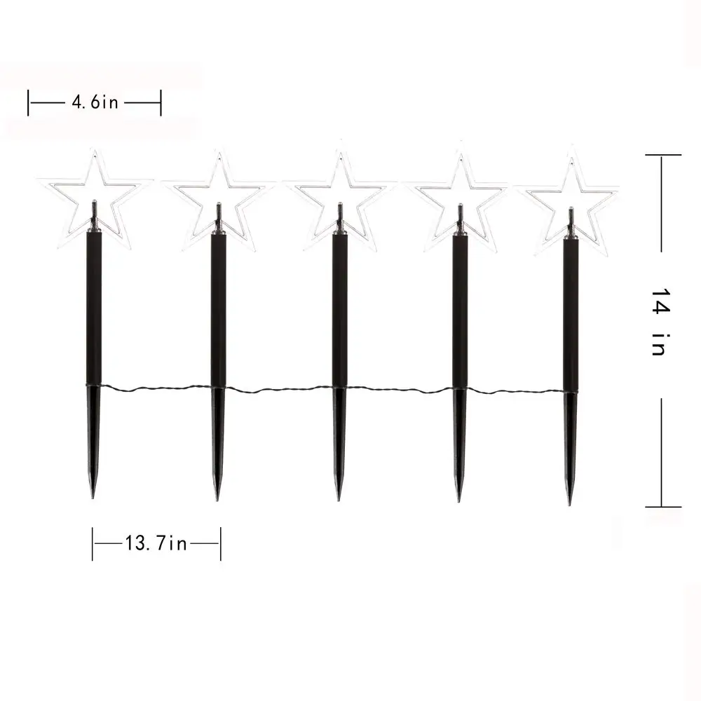 Home 5 Led Star Solar Light Outdoor Garden Romantic Dreamlike Christmas ...