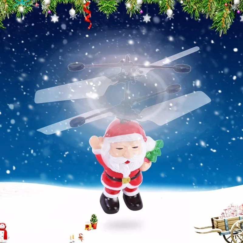 2018 New Christmas Gift Santa Claus Mini Induction Aircraft Drone ...