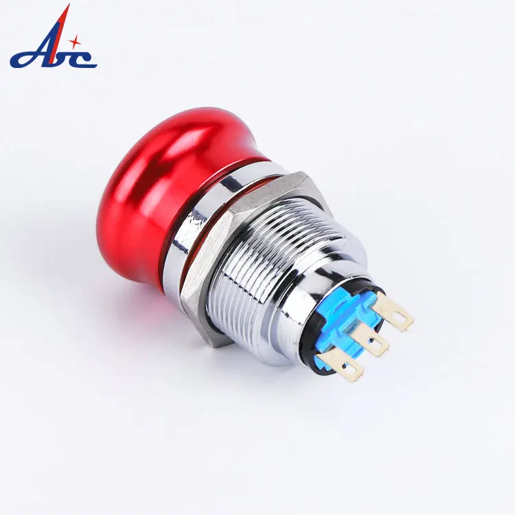 22mm E Stop Button Red Mushroom Waterproof Emergency Stop Push Switch - Buy E Stop Push Button ...
