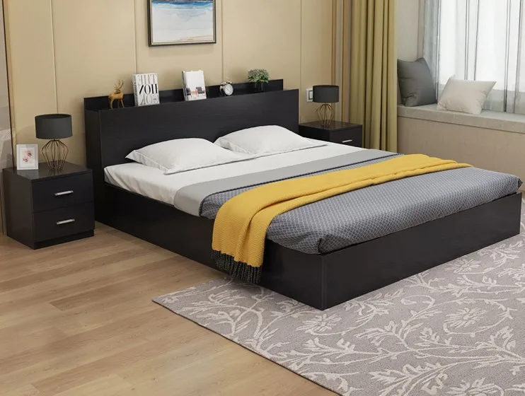 Shop Our Melamine Furniture Double Bed Designs with ISO9001 Cert.