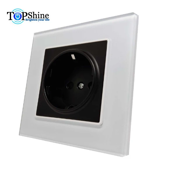 German Standard 16A 2-Pin AC Wall Power Socket - Combined Color