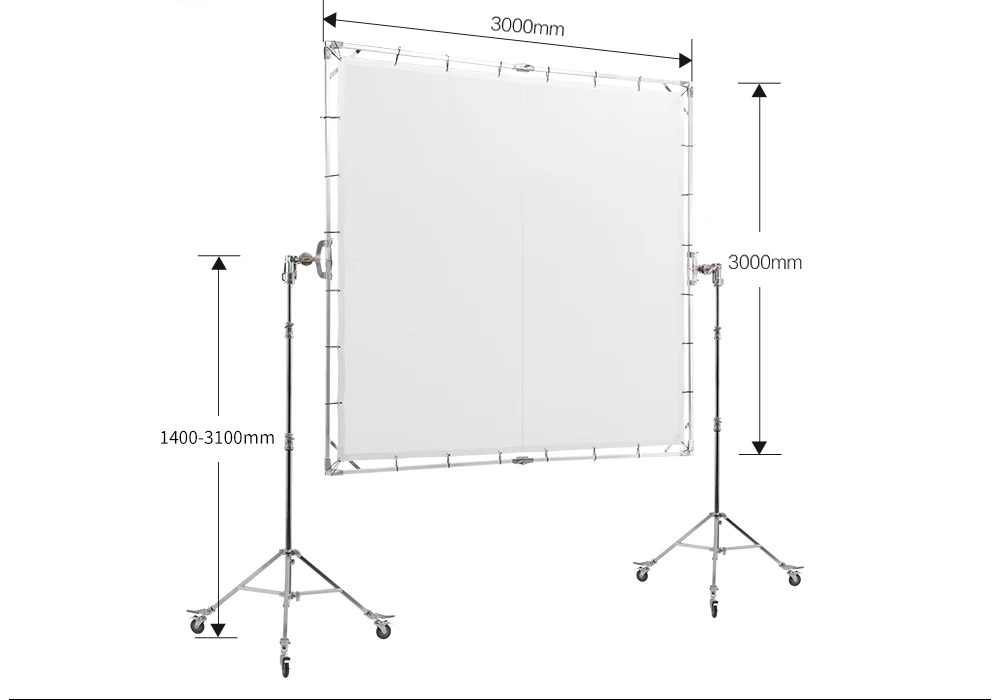 Jinbei Hd-300 3x3m Photographic Transparent Board Large Hd Frame Scrim ...