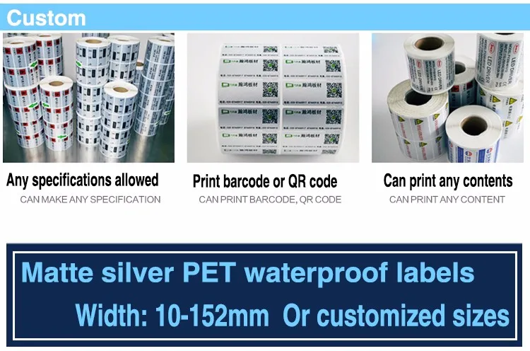 Manufacturer Custom Waterproof Adhesive Labels,Printing Silver Foil ...