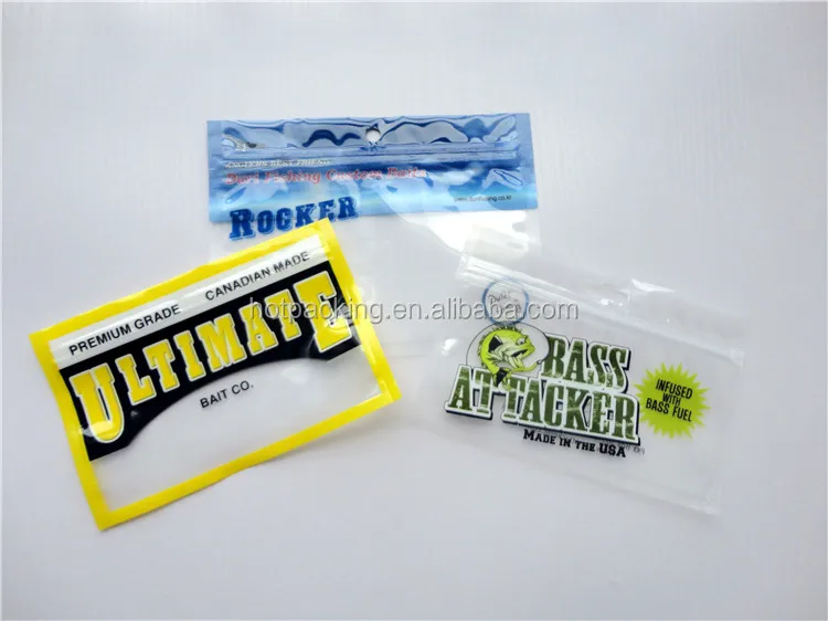 Fishing Bait Bag Custom Soft Plastic Fish Lure Baits Packaging Bag With ...