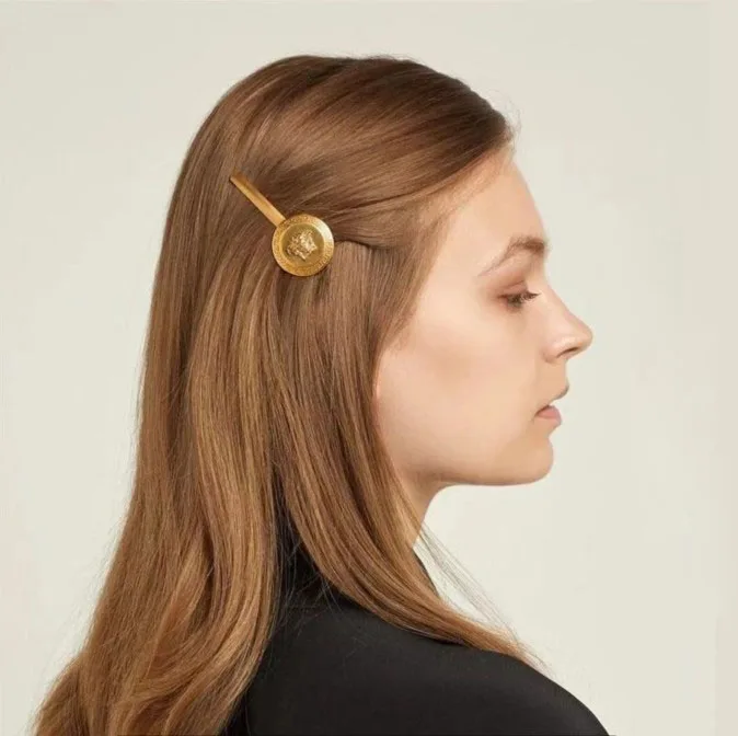 H1004 Popular Baroque Style Hair Pins Medallion Gold Coin Hair Pin ...
