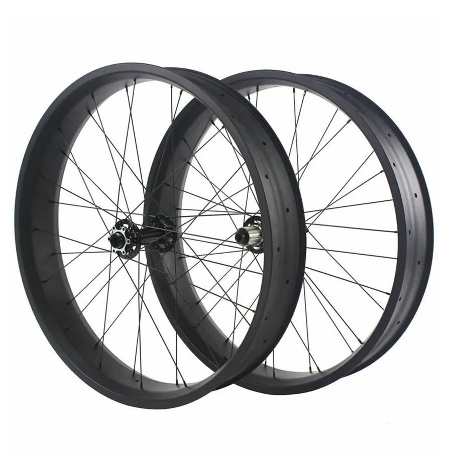 26 Inch Fat Bike Wheels - Durable Carbon Rims for Snow