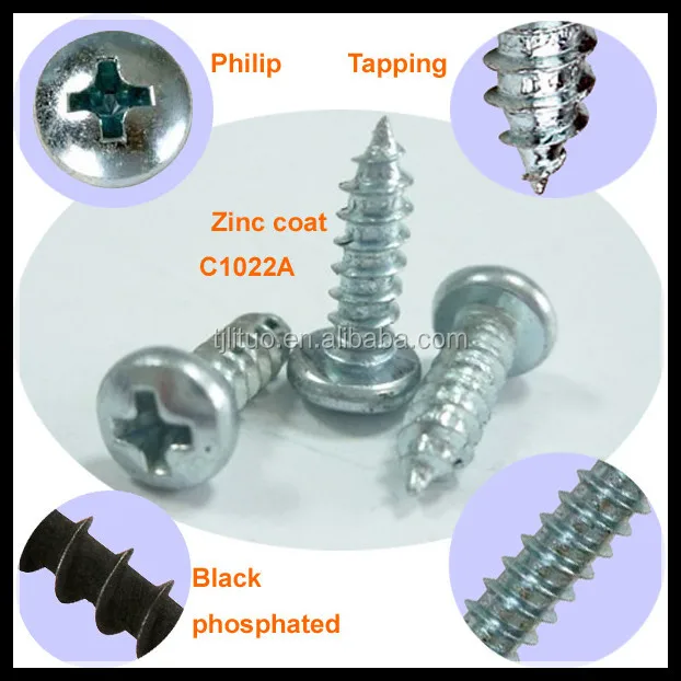 Steel Stainless Steel Din7981 Iso 7049 Cross Recessed Phil Pan Head ...