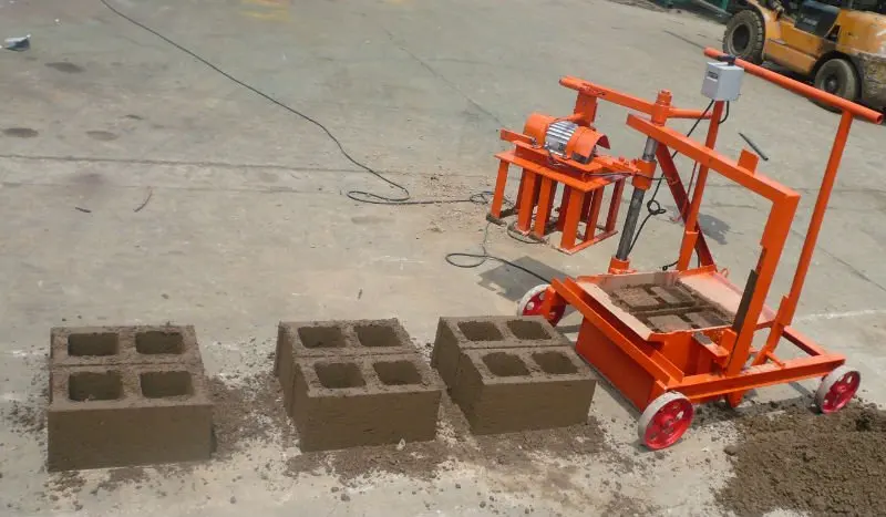 QMR2-45 Concrete Cement Small Mobile Small Scale Brick Making Machine ...