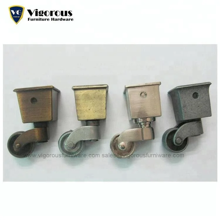 Solid Brass Plating Square Cup Casters CW-19 for Furniture