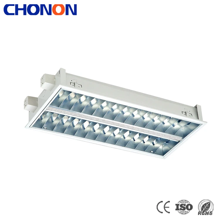 White 1195x295x85mm Recessed Lighting Grid Fixture For Double Led Tube ...