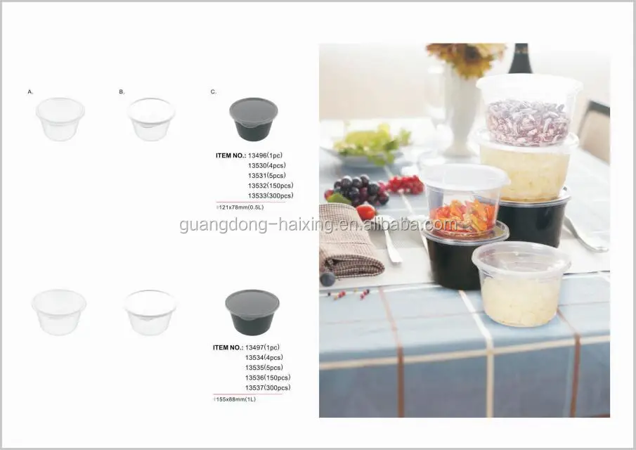 Plastic 3 Components Disposable Tiffin Containers/throw-away Lunch Box ...