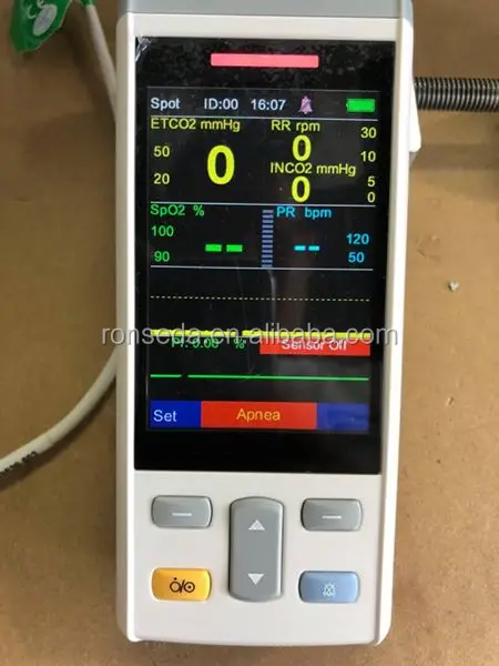 Handheld Mainstream Capnograph Etco2 Monitor with Spo2 test| Alibaba.com
