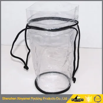 Clear Pvc Vinyl Drawstring Organza Gift Bags/ Clear Pvc Plastic ...
