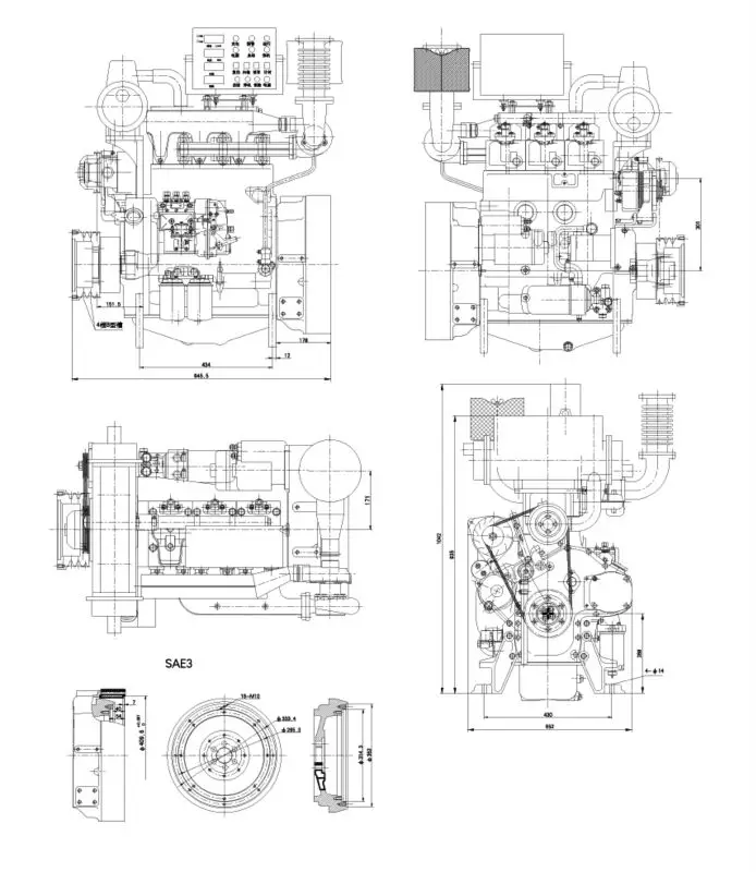 Weichai Deutz 226B Series Marine Diesel Engine for Boat