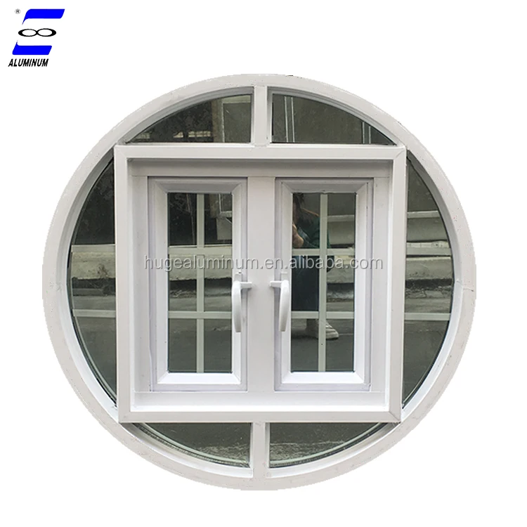 Arch Windows Aluminium Fixed Round Window Frame Center Swing