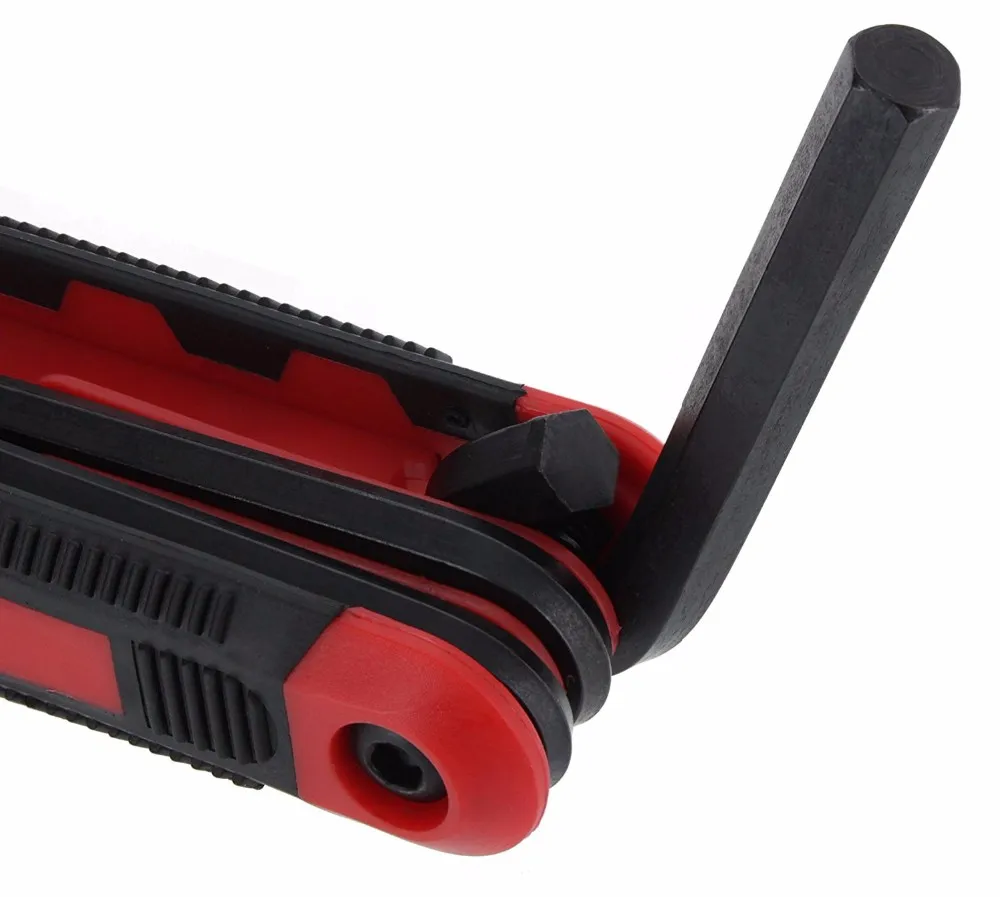 8pcs Red Folding Metric Mm Hex Socket Driver - Durable & Versatile