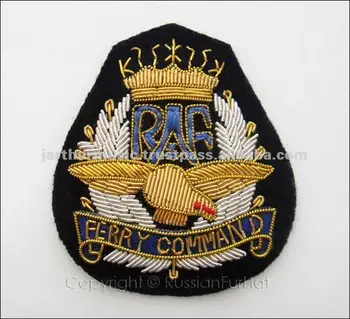 Ww2 R.a.f. Royal Air Force Ferry Command Wire Bullion Cap Badge Repro ...