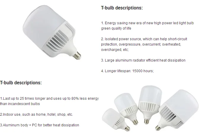 Factory 50w Led T Shape Bulb 50w 40w 30w T Shape Led Bulb Lamp 50 Watt ...