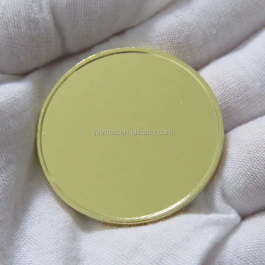 Custom Metal Stamping Gold Copper Plate Blank Coin,Double Sides Empty ...